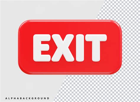 Exit Icon 3d Rendering Vector Psd Eps Graphic By Rabeya · Creative Fabrica