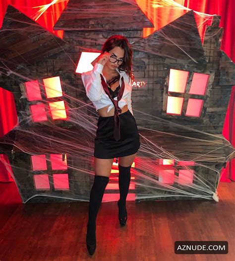 Nicole Bass Sexy Seen At The Kiss Haunted House Party At The Sse Arena Wembley London Aznude