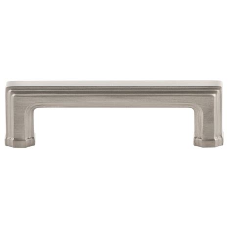 Luxury Cabinet Hardware Collection Carre 3 Centers Pull In Satin Nickel By Grandeur Door