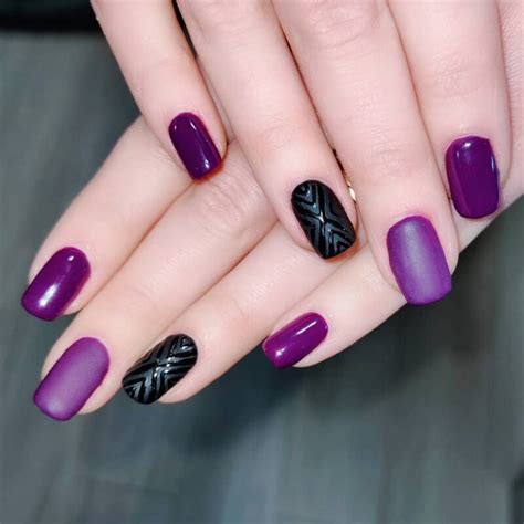 30 Bold And Beautiful Black And Purple Nail Ideas For An Edgy Look