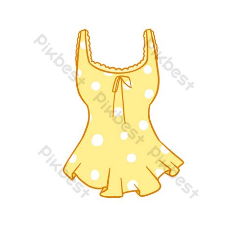 Cute Yellow Polka Dot Swimsuit Png Images Psd Free Download Pikbest