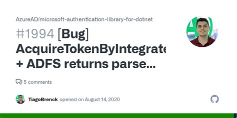 Bug Acquiretokenbyintegratedwindowsauth Adfs Returns Parse Error · Issue 1994 · Azuread