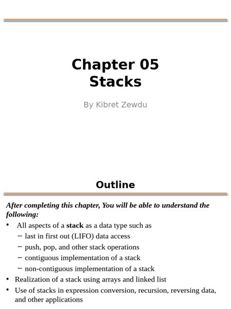 Understanding Stacks In Data Structures Pdf Computer Programming