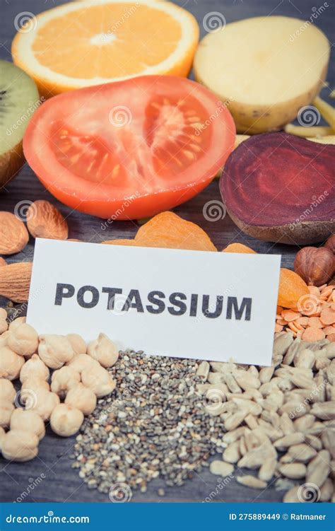 Inscription Potassium With Nutritious Ingredients Containing Natural