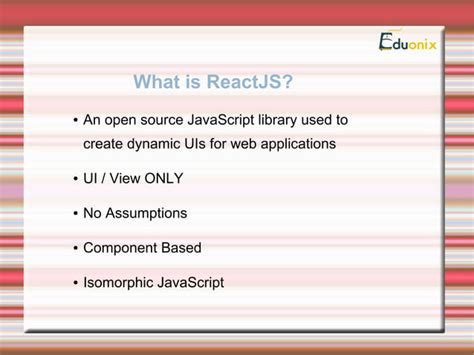 Getting Started With React And Redux PPT