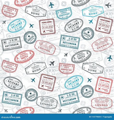 Jamaica Passport Stamps Vector Stock Illustrations 11 Jamaica