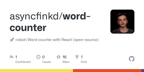 Github Asyncfinkd Word Counter Rocket Word Counter With React Open Source