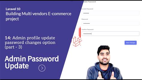 admin profile update part 3 admin profile password update implement