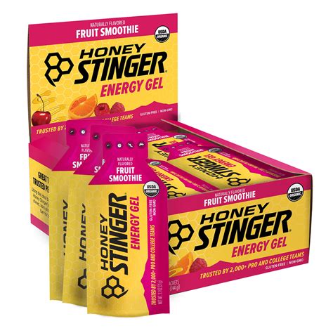 Honey Stinger Organic Energy Gel Fruit Smoothie 11 Oz 24 Ct