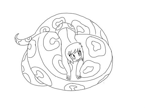 caramel ball python naga lineart by missmoosemedia on deviantart