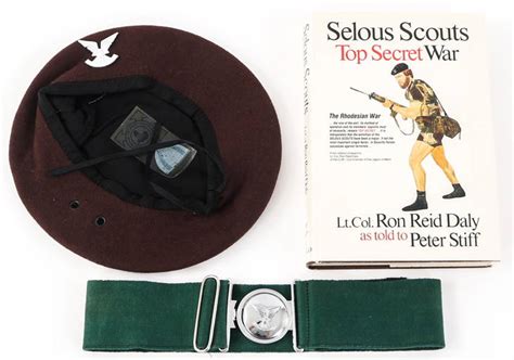 Rhodesian Bush War Selous Scout Beret And Belt