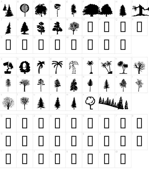 Tree Letters Font