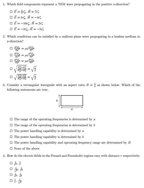 Solved Which Field Components Represent A TEM Wave Chegg Com