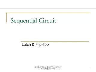 PPT Sequential Circuit PowerPoint Presentation Free Download ID 5190544