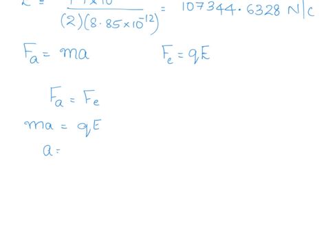 Solved The Surface Charge Density On An Infinite Charged Plane Is 2 0 × 10 6c M 2 A