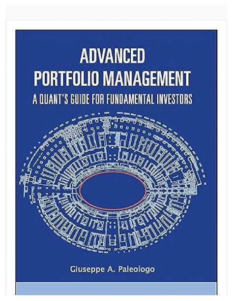 Epub Advanced Portfolio Management A Quants Guide For Fundamental Investors By Giuseppe A