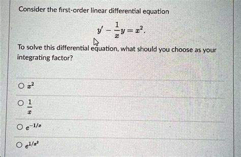 Solved Consider The First Order Linear Differential Equation 1 Zu 3²