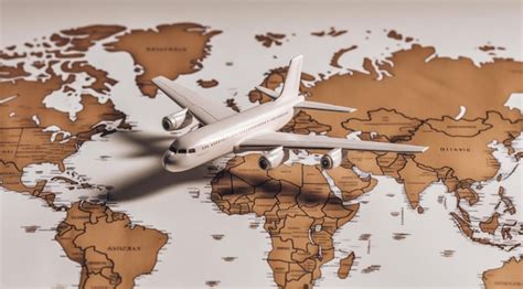 Premium Ai Image A Plane On A Map Of The World