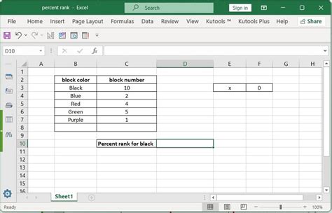 Excel PERCENTRANK Function