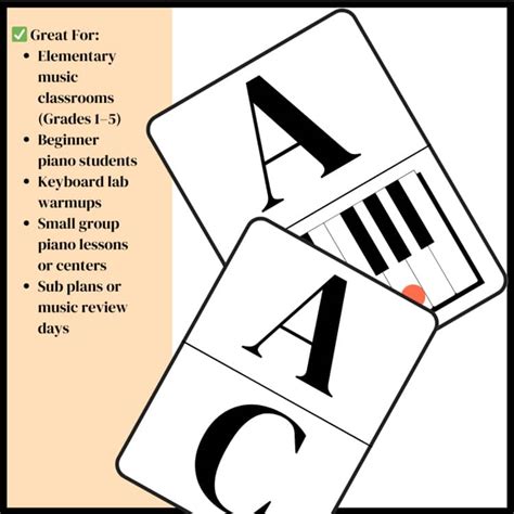Abcdefg Piano Keys Dominoes Music Class Game For Note Name And Keyboard