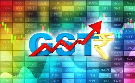 GST Tax India Concept Isolated In White Background D Render Stock