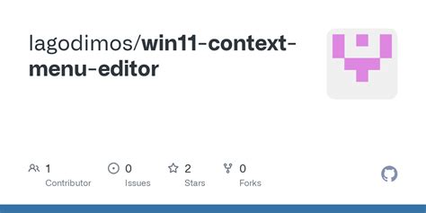 GitHub Lagodimos Win Context Menu Editor