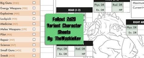 Fallout Style Character Sheets Dnd Character Sheet Fa