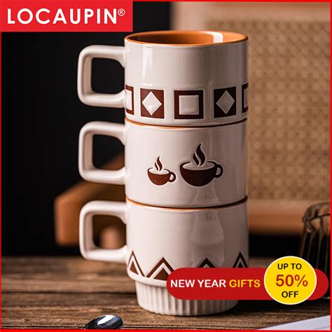 Locaupin Ceramic Tea Cups And Saucerscappuccino Cups Coffee Cups
