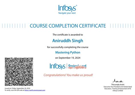 aniruddh singh on linkedin python infosys learningjourney