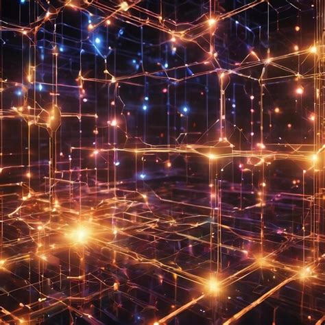 Premium Photo Cyber Big Data Flow Blockchain Data Fields Network Line