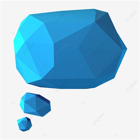 Dialog 3d Png Dialog Bubble 3d Rendering Blue Texture Decoration 3d