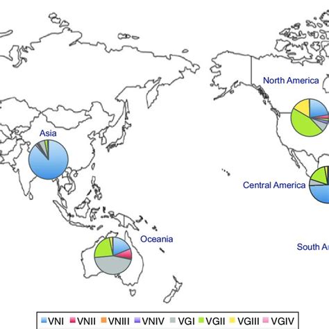 Geographical Distribution Of The Major Molecular Types Within The Download Scientific Diagram