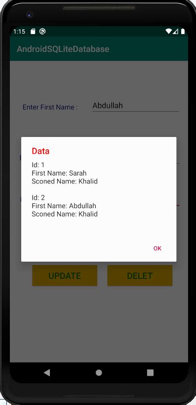 github sarakhild android sqlite database tutorial insert update