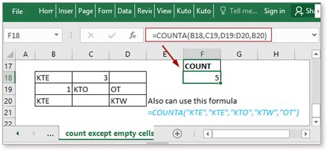 Excel Counta Function