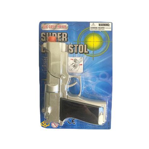 Die Cast Metal Toy Silver Police Cap Gun 17cm Everything Party