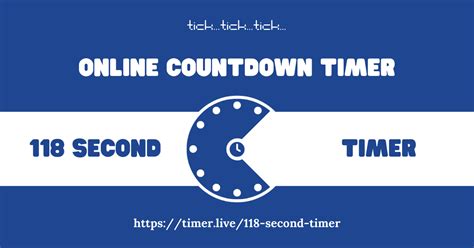 118 Seconds Timer No Ads Big Free Customize