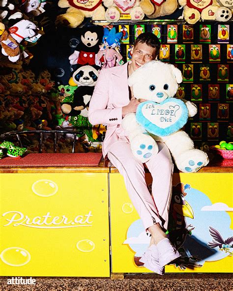 Model Leon Berka Sizzles In Fairground Suit Shoot Attitude