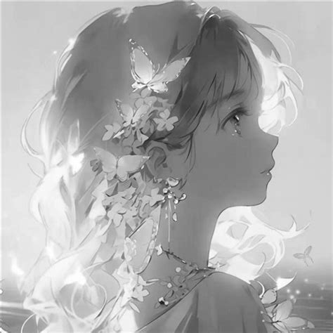 独家首发！最新手绘黑白动漫情头 30张 情侣头像 刻爱头像网