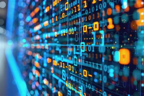 Premium Photo Digital Data Stream Background With Binary Code The