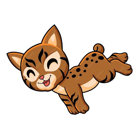 Premium Vector Cute Pixie Bob Cat Cartoon Running