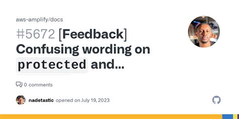 [feedback] confusing wording on `protected` and `private` keys for storage · issue 5672 · aws