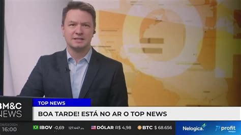 Apresentação Telejornal Top News Economia Política E Mercado