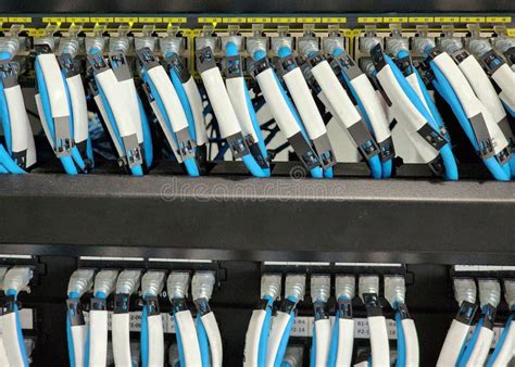 Network System In The Server Room Global A Communications Stock Image Image Of Technology