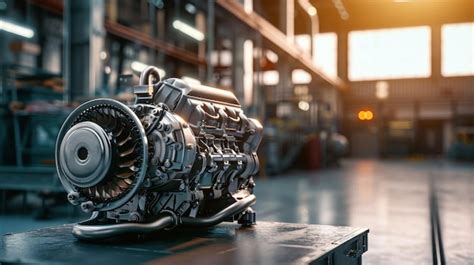 Premium Photo Detailed View Of A Hightech Machine Assembling A Modern Engine In A Factory