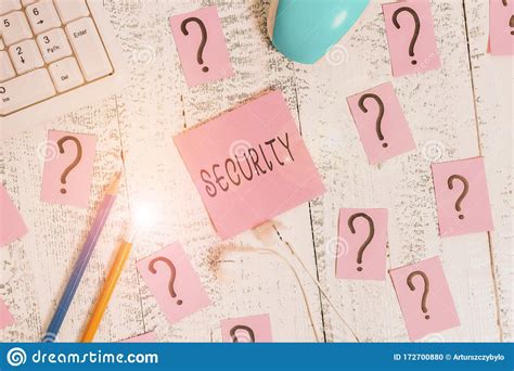 Handwriting Text Writing Security Concept Meaning Measures Taken To Be