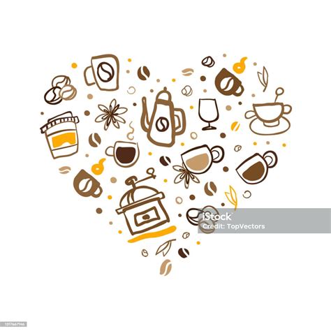 커피 배너 템플릿 커피 숍 카페 레스토랑 포스터 아로마 맛있는 음료 하트 모양 벡터 일러스트의 매끄러운 패턴 카드 그리기에 대한