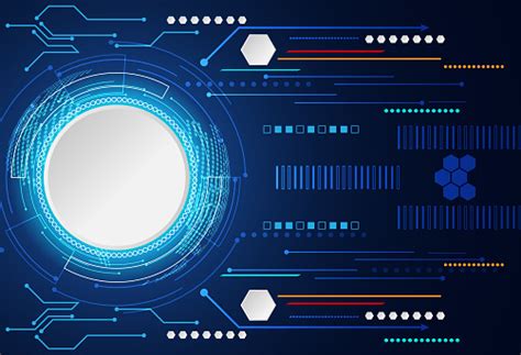 추상적인 기술 개념 원형 흰색 회색 디지털에 안녕 기술 블루 배경 0명에 대한 스톡 벡터 아트 및 기타 이미지 0명 Cpu