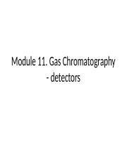 Gas Chromatography Detectors TCD FID ECD FPD PID AED Course Hero