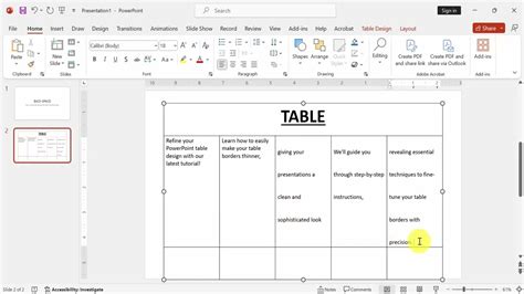 How To Remove Line Spacing From Table In Powerpoint 2016 Youtube