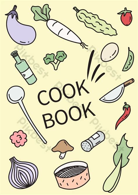 Recipe Book Cover Template Downloads Free Psd 6x9 Cooking Book Cover